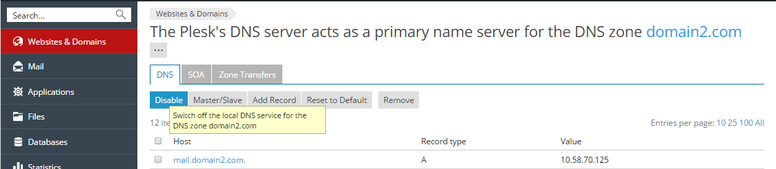 Disabling DNS Services