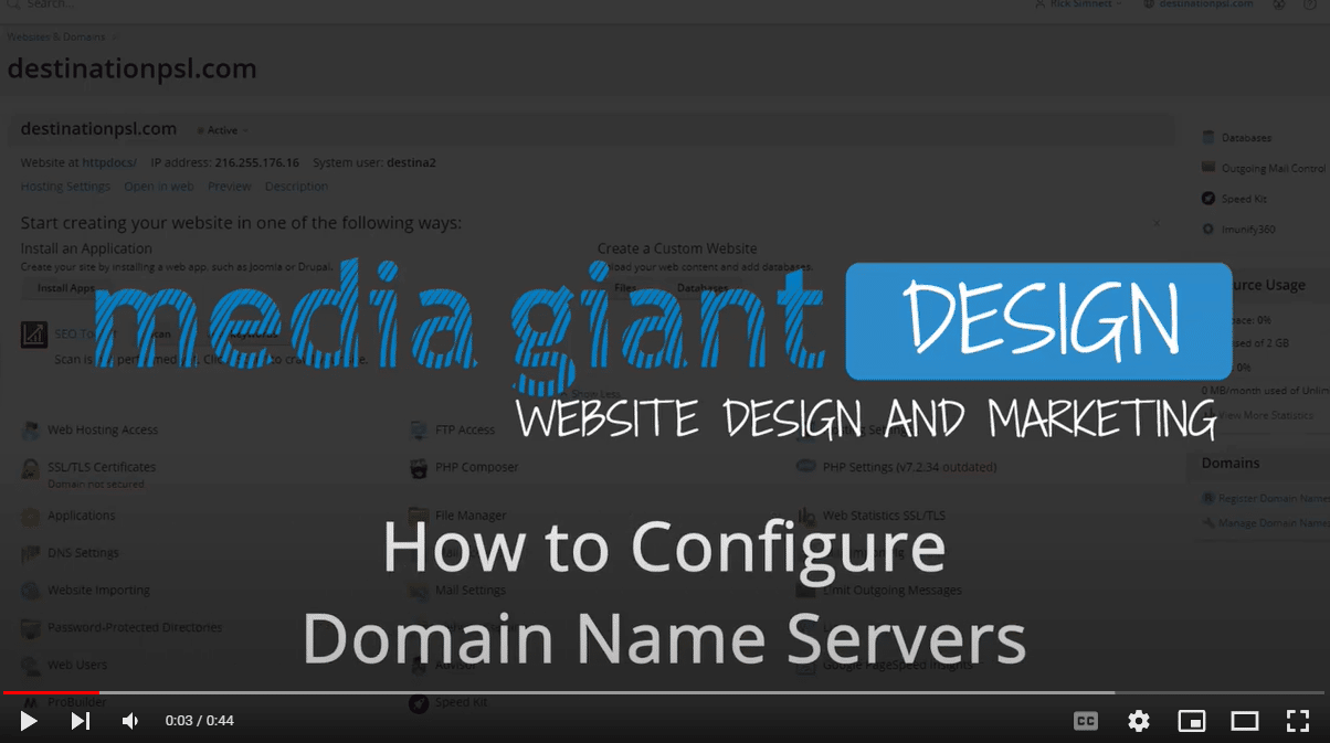 How To Configure Domain Name Servers - Media Giant Design