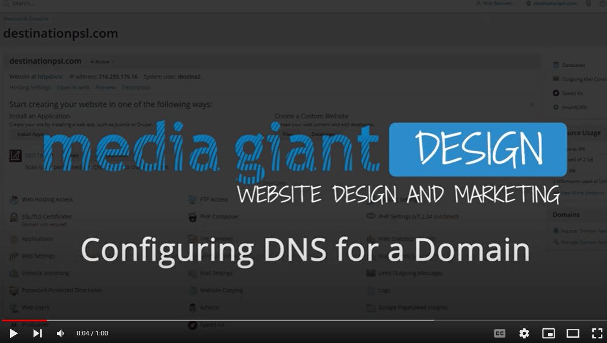 Configuring DNS for a Domain - Media Giant Design